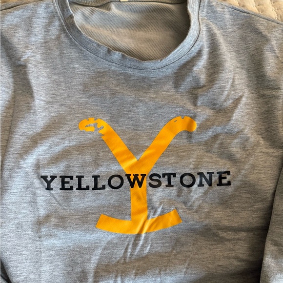 Tops | Yellowstone Gray And Yellow Shirt | Poshmark